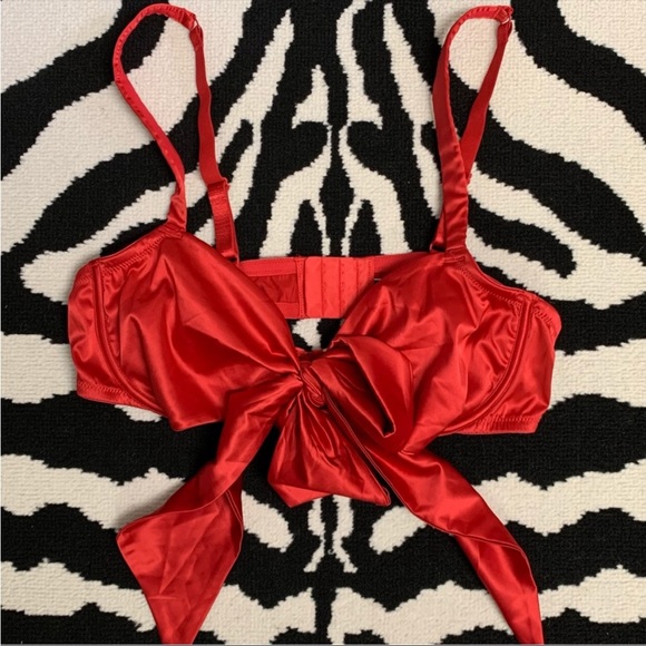 Adore Me | Intimates & Sleepwear | Nwt Adore Me Gynger Red Satin Bow ...